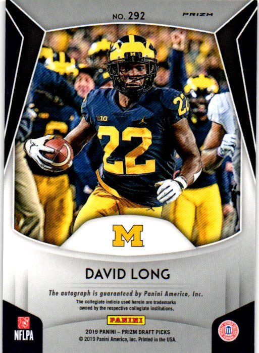 2019 Panini Prizm DP #292 David Long Draft Picks Prizms Silver ...