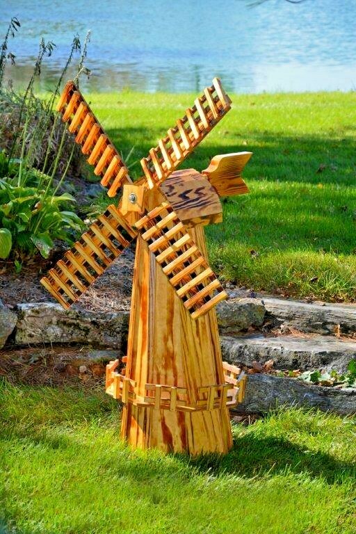 Small Wooden Garden Windmill | Fasci Garden