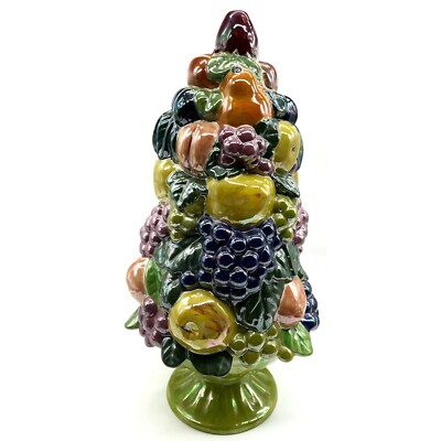 MCM Ceramic Topiary Vintage Large Centerpiece Mixed Fruit Ca 14.5 ...