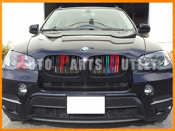 07-13 BMW E70 E71 X5 X6 SUV M Style Matte Black M Tri Metal Color Front ...