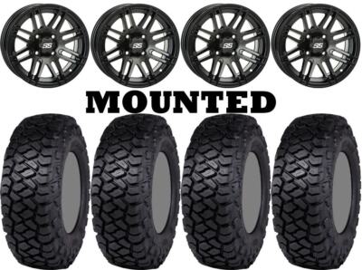 Kit 4 ITP Intersect Tires 30x10-14 on ITP SS316 Matte Black Black Ops ...