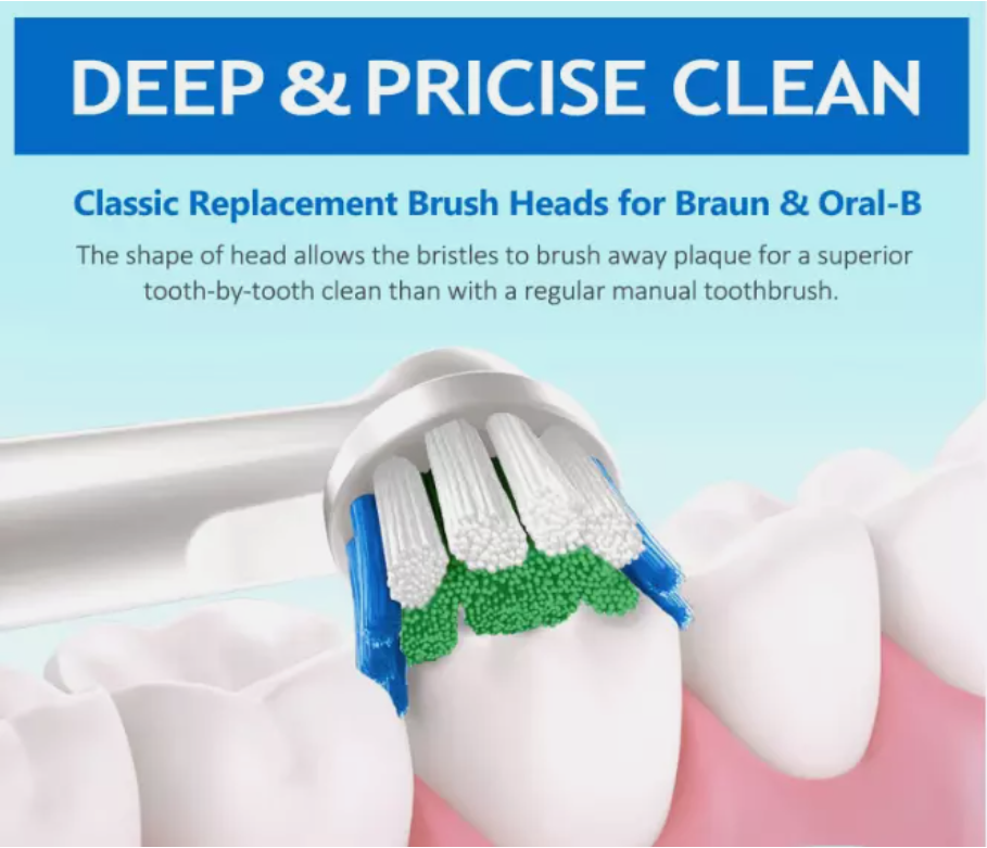 Oral B Toothbrush Heads Compatible Braun Replacement Brush Head 4 8 16 ...