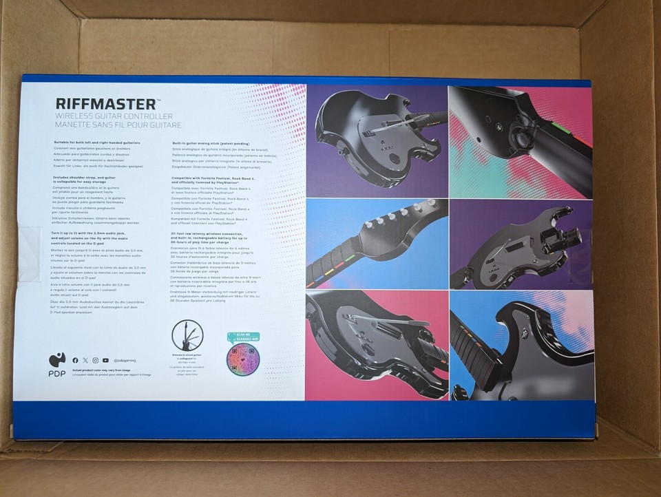 PDP Riffmaster Wireless Black Guitar Controller PlayStation 5 PS5/PS4 ...