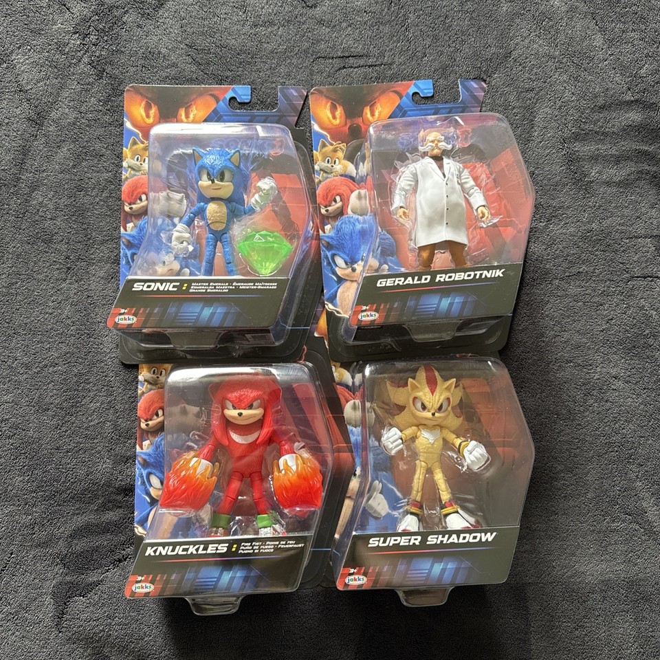 2025 Sonic 3 Movie Wave 3 Figures 5" Super Shadow, knuckles,Gerald ...