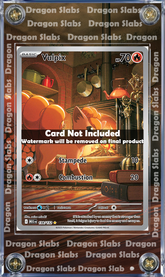 Pokemon Vulpix 138/132 IR Mega Evolution Extended Art Custom Case | eBay