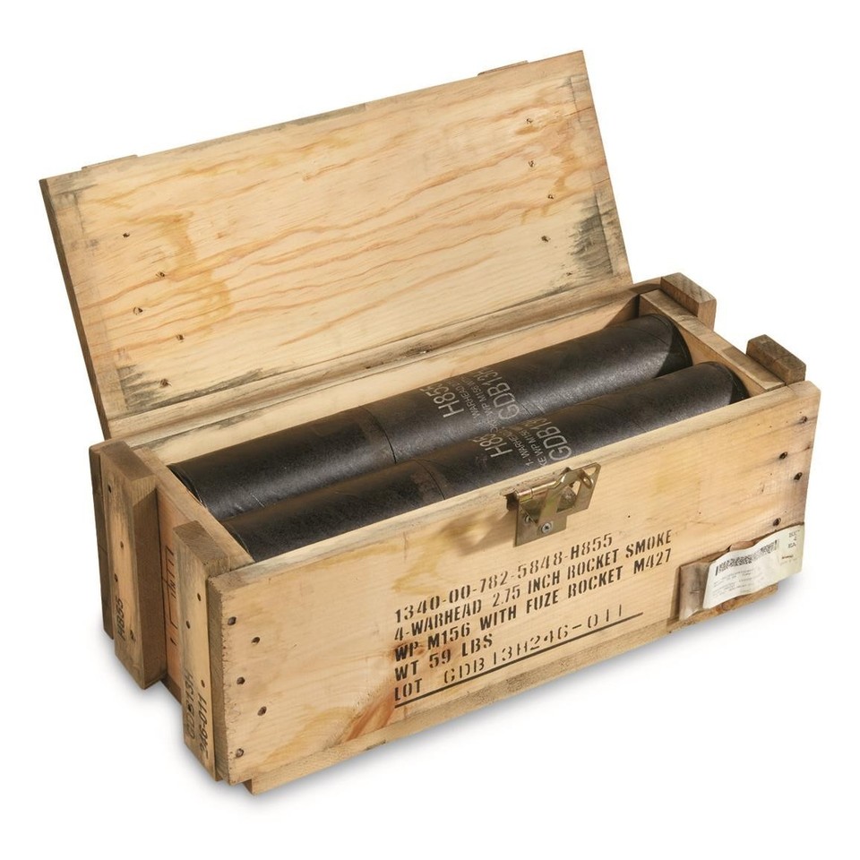 Vintage Wooden US Military Crate Box Surplus Wood Ammo Crate 21"x9 ...