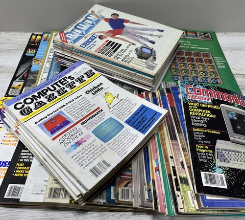 Lot of 60 Vintage Commodore Computer Magazines Run, Info, Computes ...