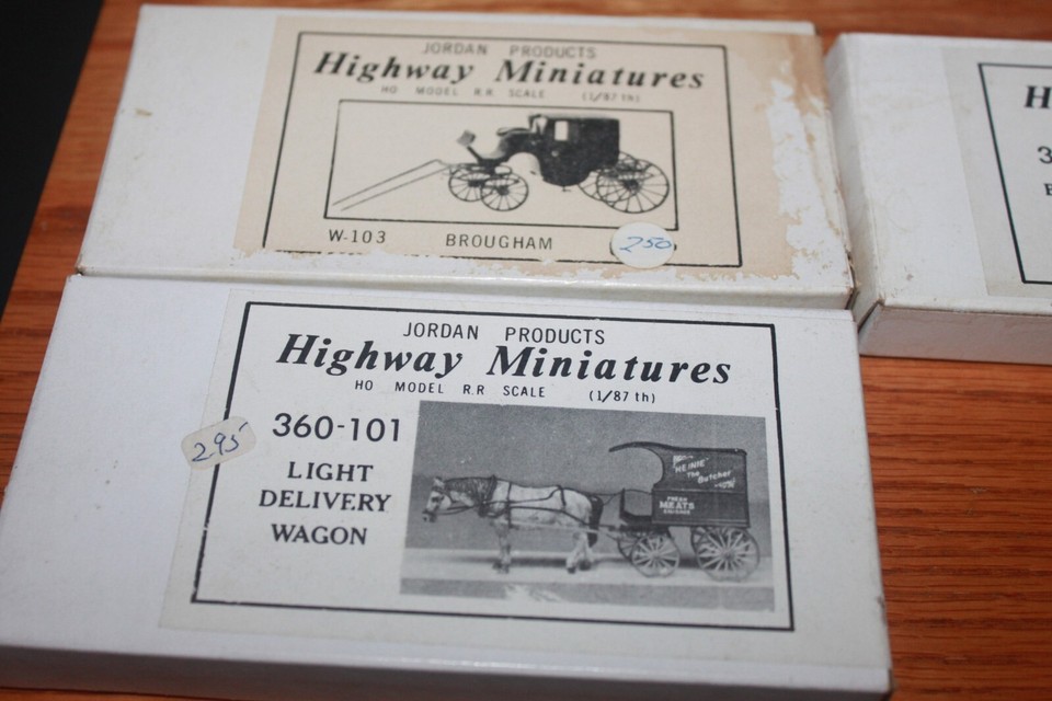 Lot of 3 - Highway Miniatures - HO Model Jordan Products - Brougham ...