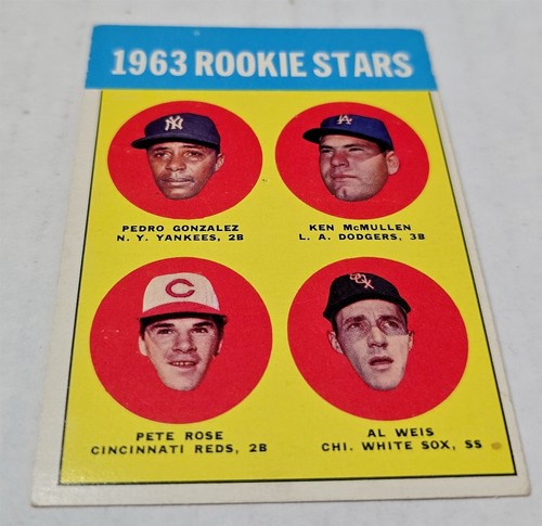 WI-191 VINTAGE 1963 TOPPS BASEBALL CARD PETE ROSE ROOKIE #537 NICE ...