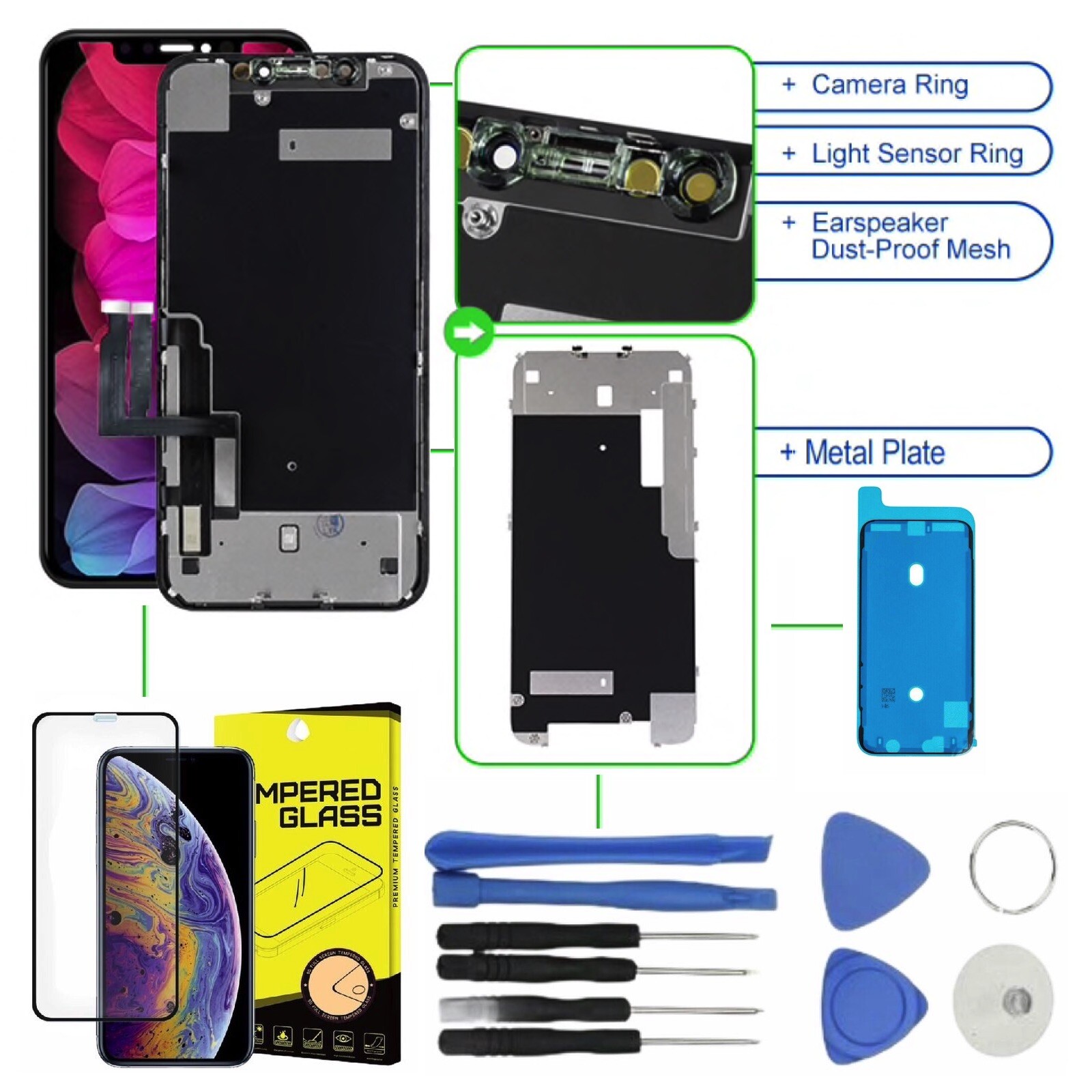 Komplett Display für iPhone X XS XR 11 12 13 14 Pro Max INCELL IPS ...