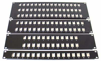 24 Port 19" Rack Mount Keystone Frame Panel for Data Cabinets, Patch ...