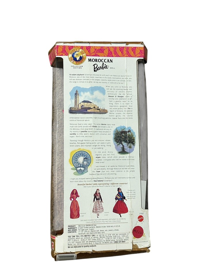 1999 Moroccan Barbie Dolls Of The World Collection Collector Edition ...