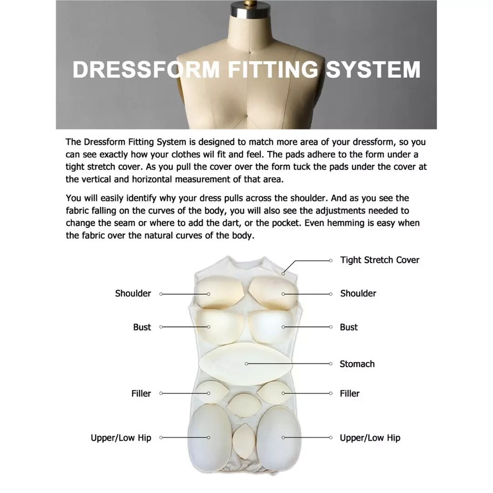 Size 2-16 Pro Full Body Female Dress Form Mannequin with Arm and ...