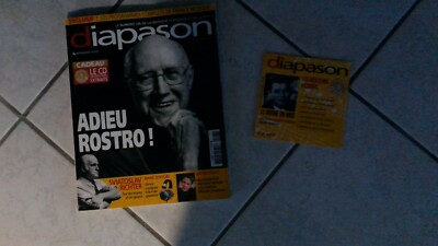 revue-DIAPASON MAGAZINE+CD-special ROSTROPOVITCH-adieu rostro-juin 2007 ...