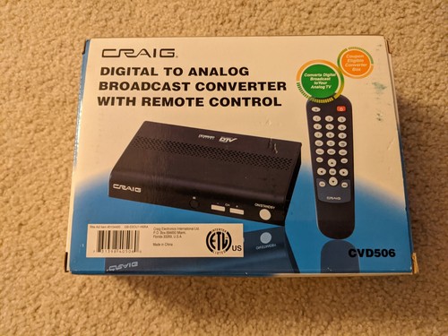 Craig CVD506 Digital to Analog Broadcast Converter With Remote Control ...