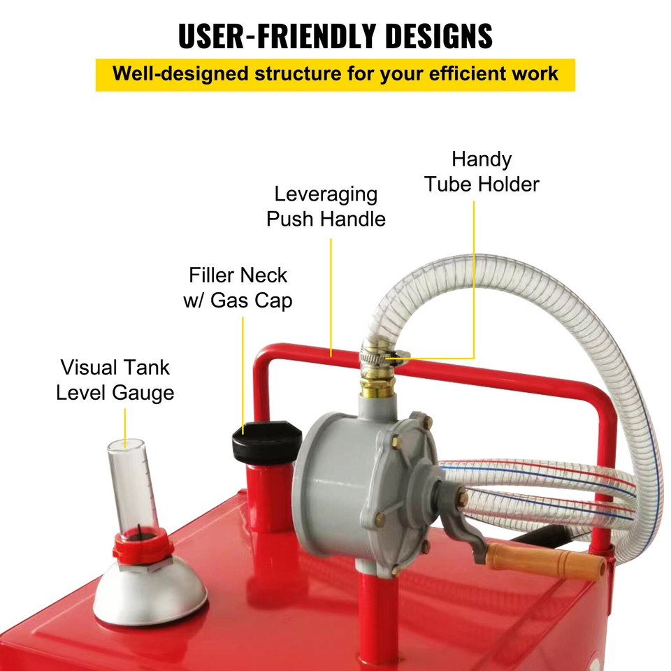 30 Gallon Fuel Caddy Portable Gas Storage Tank Pump Diesel Transfer ...