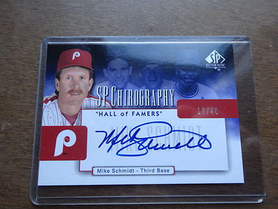 MIKE SCHMIDT UPPER DECK CERTIFIED AUTOGRAPH SIGNED PHILADELPHIA ...