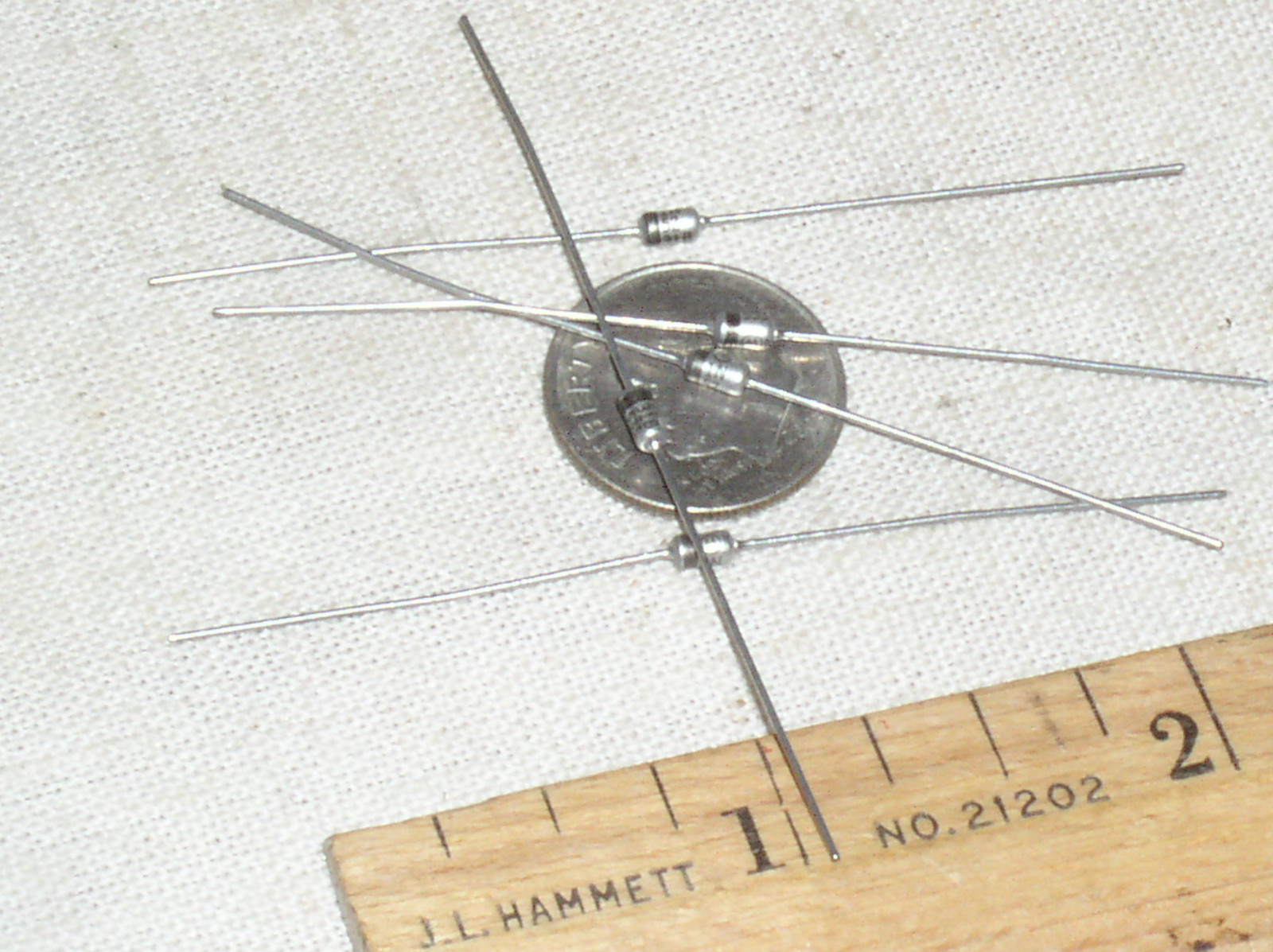 5 MOTOROLA ZENER DIODE 1N5231B 5.1V V VOLT DO35 500MW .5W 1/2 WATT ...