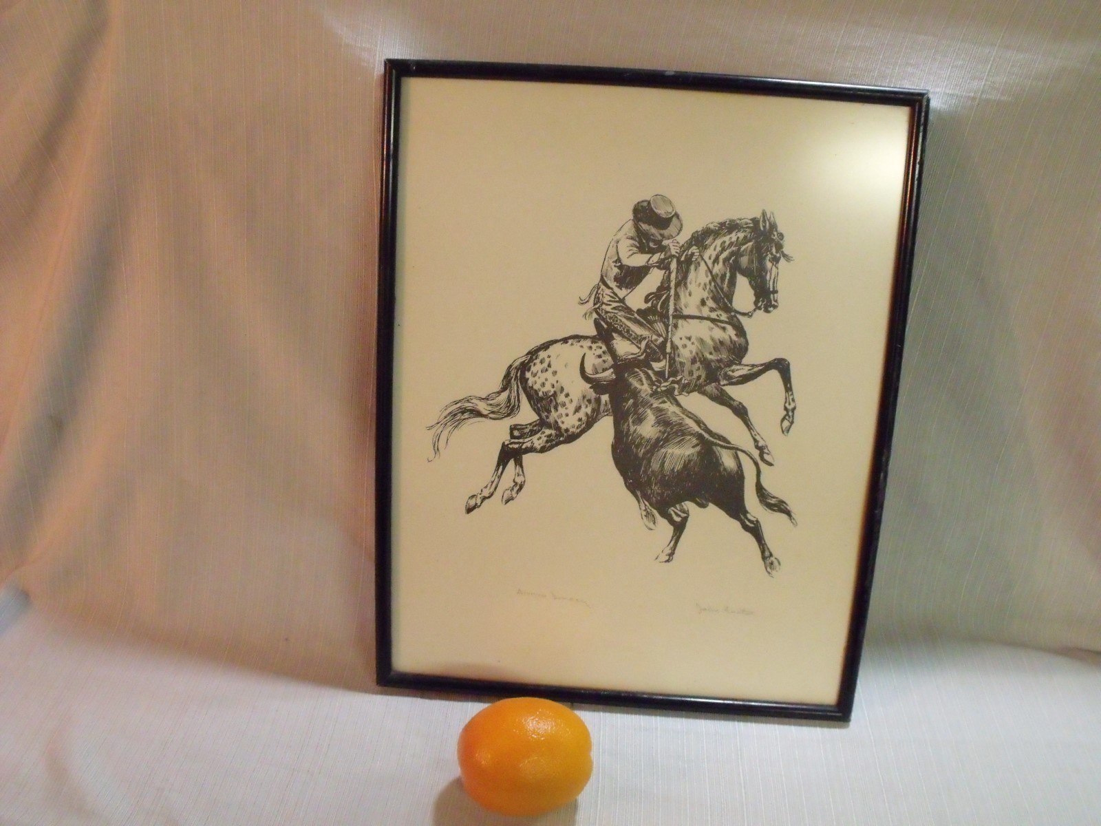 JOHN FULTON LISTED ARTIST MATADOR - BULLFIGHT SCENE, ALVARO DOMECQ ...