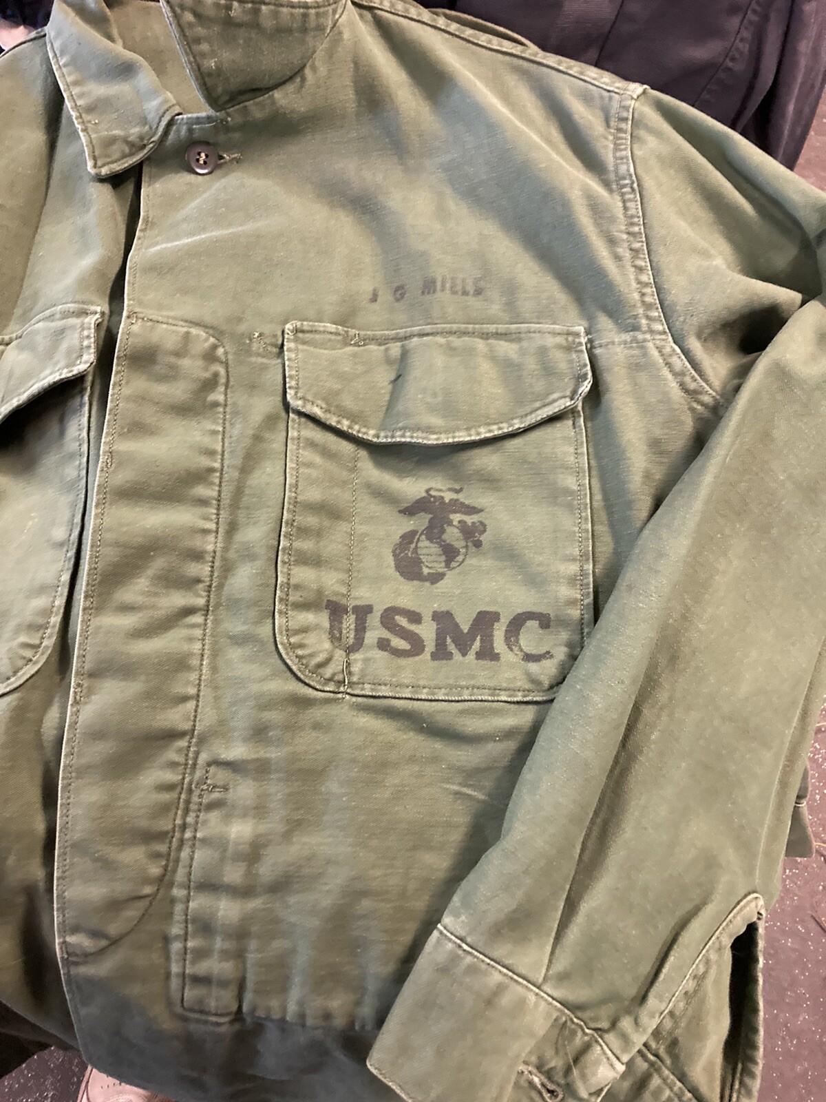 usmc gomer pile o.d. utility shirt. named 1950’s—63-4 | eBay