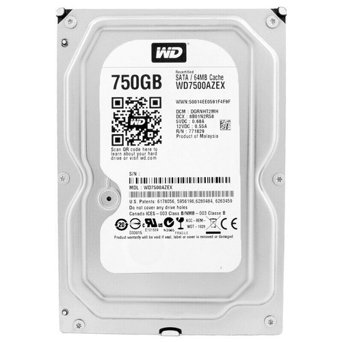 Western Digital WD7500AZEX 750GB SATA III 7200Rpm 64Mb 3,5 " Inch | eBay