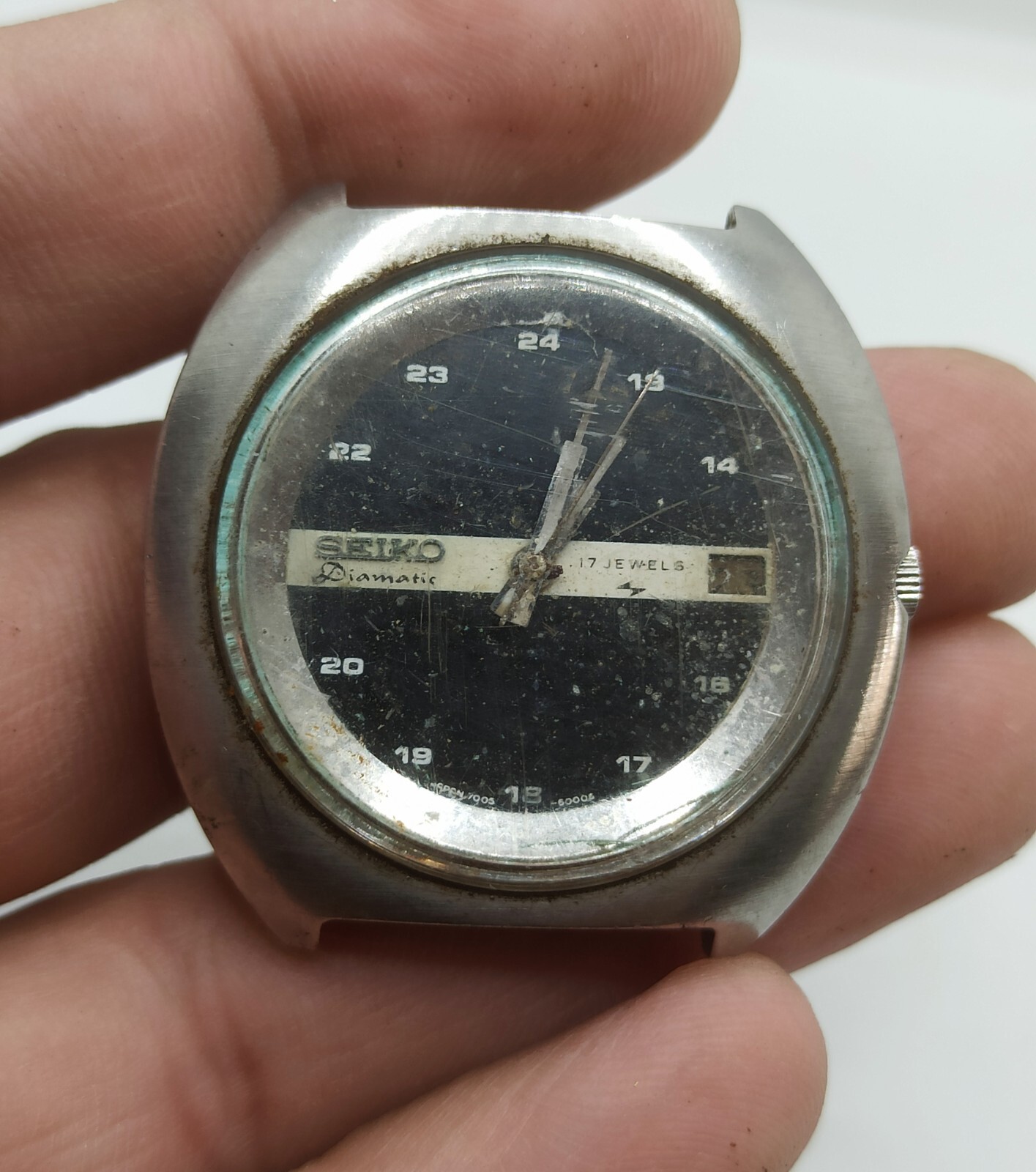 Vintage Seiko Automatic 17J Japan Movt No 7005A FORPART/REPAIR ...