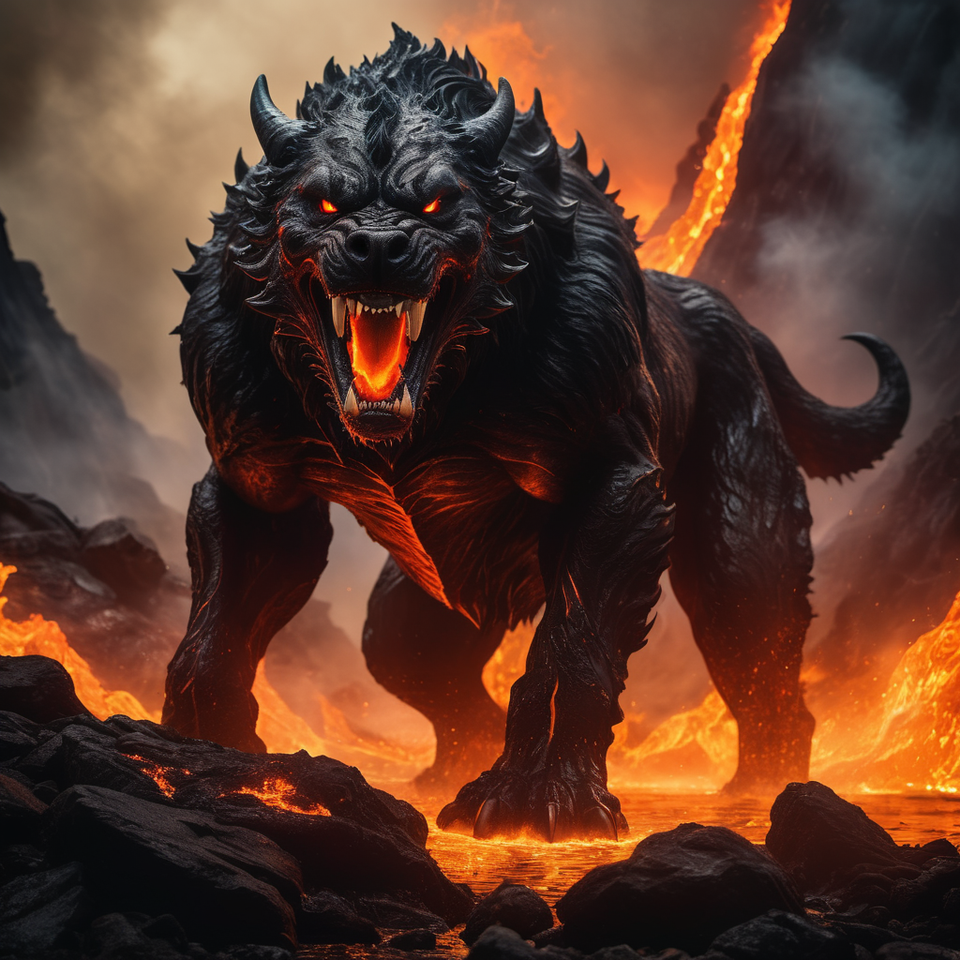 A digital background image on a computer or phone Fiery Mythical ...