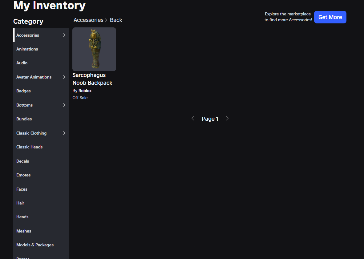 (READ DESC) Roblox 2018 RARE OFFSALE (Red Traffic Cone + Noob Backpack ...