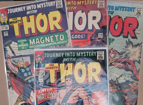 JOURNEY INTO MYSTERY MIGHTY THOR LOT #109 116 117 124 LEE & KIRBY ...
