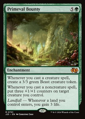 Mint/Near-Mint, English - 4 x MTG Primeval Bounty Magic: The Gathering ...