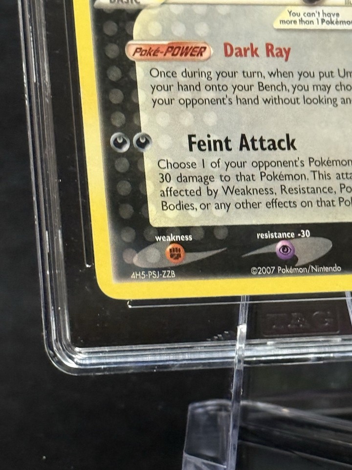2007 Pokemon UMBREON GOLD STAR POP SERIES 5 Promo #17 TAG 5 Excellent ...