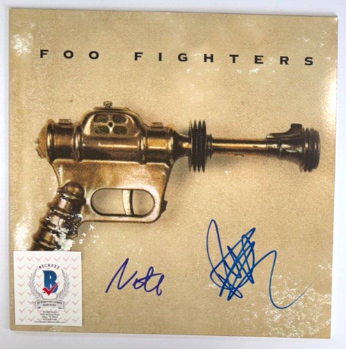 NATE MENDEL PAT SMEAR DUAL SIGNED FOO FIGHTERS DEBUT VINYL BAND ALBUM ...