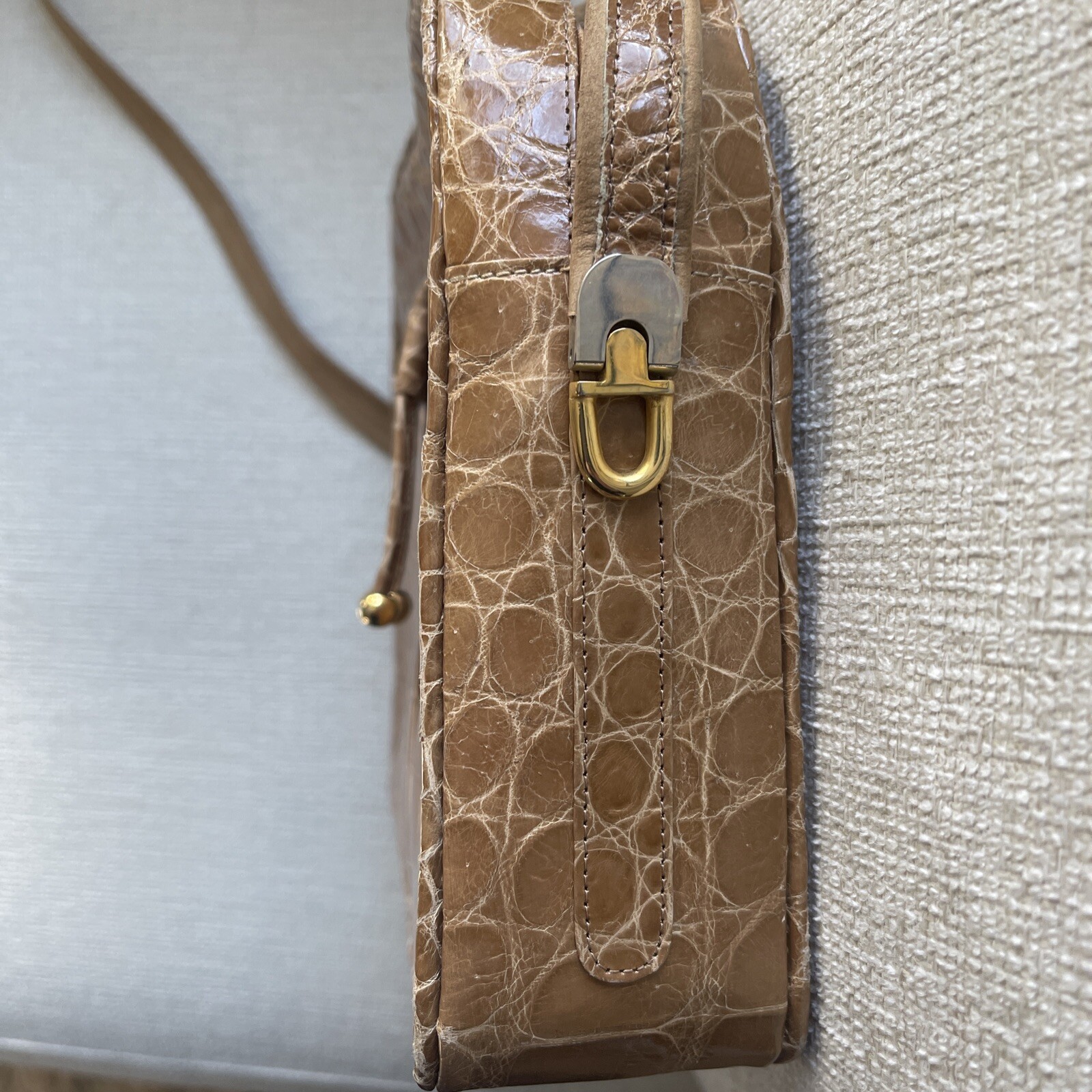 AR Alfred Roth IRV mark Crocodile Alligator Leather tan brown Germany ...