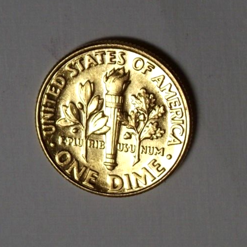 RARE 24 kt Gold Clad Roosevelt Dime - Choice of 2 Dates 2000 & 2000 D ...