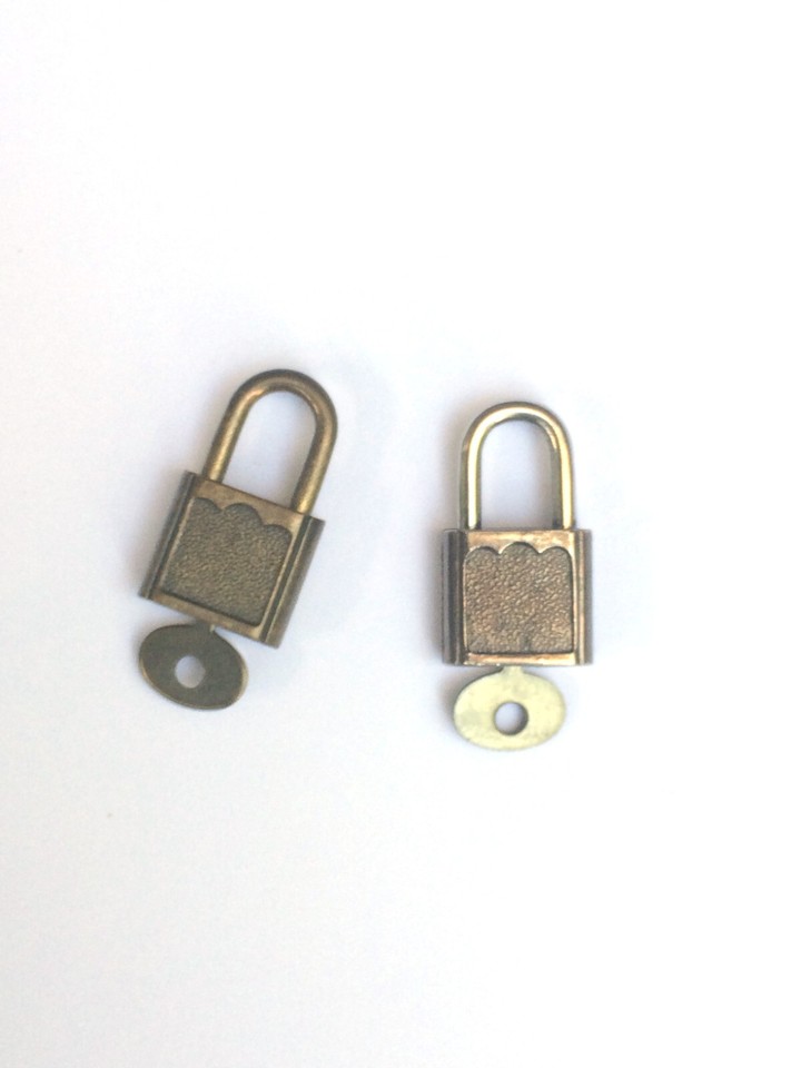 Set of two Mini Locks with Keys for purses, bags, luggage, etc | eBay