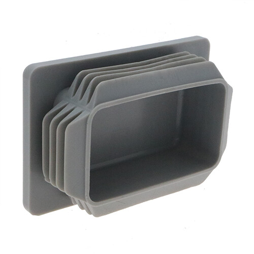 10 Pack Rectangular Tube Inserts 60mm x 40mm Grey,Plastic Inserts,Tube ...