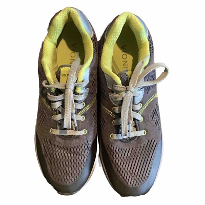 Vionic 335 Emerald 9030 Women's Size 9 Gray/yellow Lace Up Knit Sneaker ...