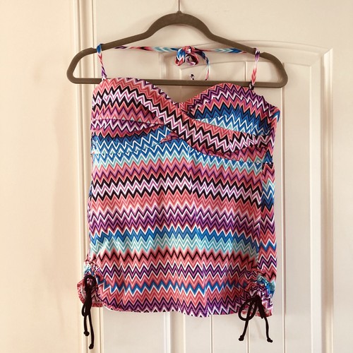 Wave Zone Colorful Print Bathing Tankini Swimsuit Swim Top 16 Swun | eBay
