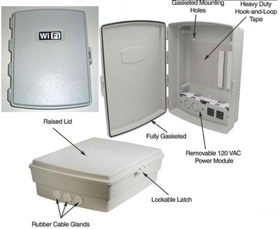 Waterproof WiFi Indoor Outdoor Weatherproof Enclosure Box W/ 120 VAC ...