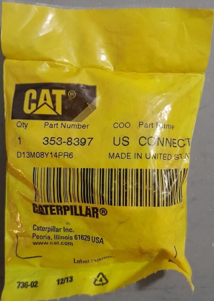 1 Genuine CAT 353-8397 Hydraulic Connector Caterpillar 3538397 for sale ...