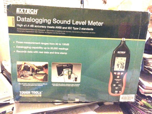 NEW BOXED --EXTECH HD600 DATALOGGING SOUND LEVEL METER--30 TO 130db | eBay