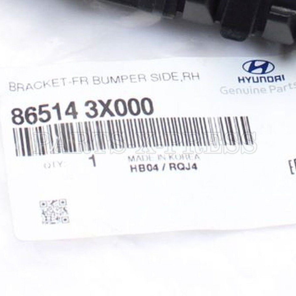 2017-2019 HYUNDAI Elantra Front Bumper Right Black Plastic Bracket ...