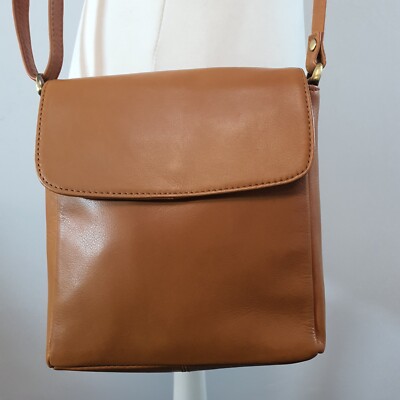 JOBIS Cute Tan Leather Crossbody Bag Messenger Satchel Retro Shoulder ...