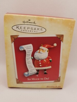 Hallmark Keepsake 2004 So Much To Do! Santa Claus Ornament | eBay