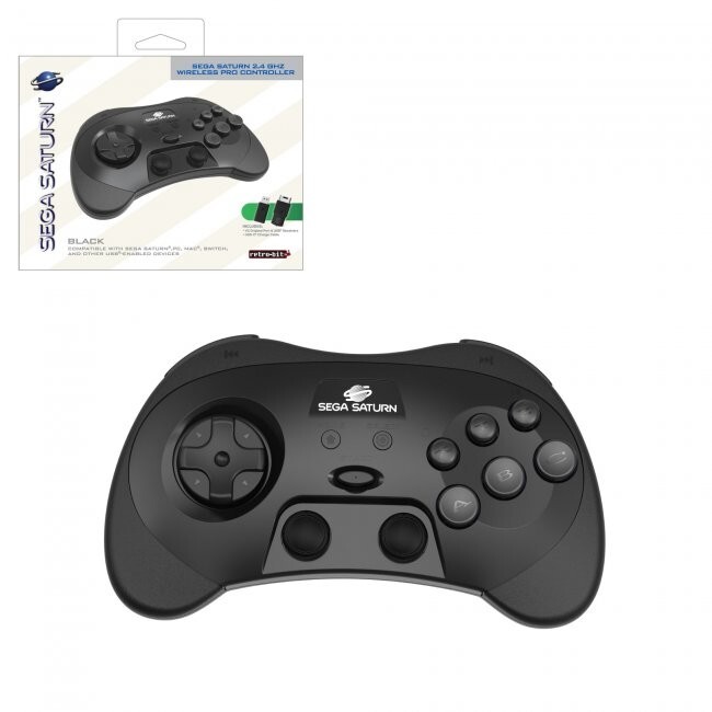 Retro-Bit SEGA Saturn 2.4GHz Wireless Pro Controller for Sega Saturn ...