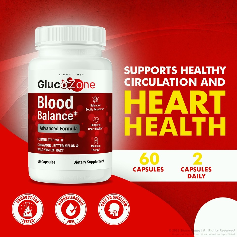 (5 Pack) Glucozone - Gluco Zone Advanced Blood Health Support Formula ...
