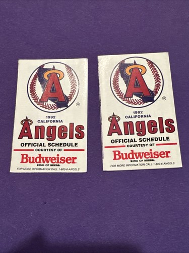 1992 California Angels Pocket Schedule | eBay
