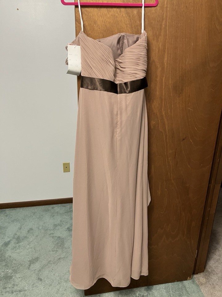 Ambiance by Andrew Adela Tan Bridesmaid Prom Dress Gown Size 18 | eBay