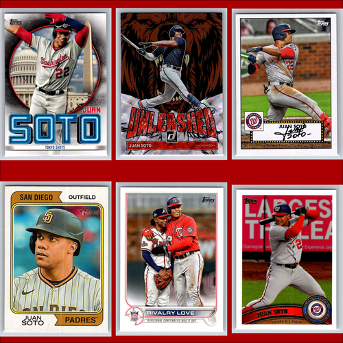 Juan Soto Insert Lot (6) Baseball Cards Nats Topps Collection Set | eBay