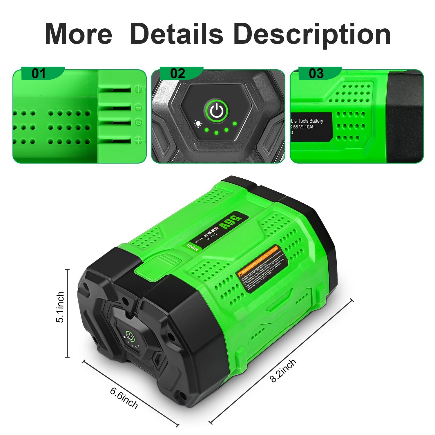 For Genuine EGO 56V 10Ah Lithium-Ion Battery Power + 56Volt 10000mAh ...